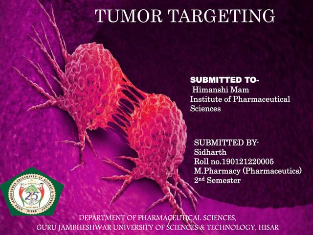 TUMOR TARGETING DRUG DELIVERY | PPTX
