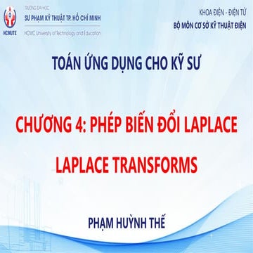 Giai phuong trinh vi phan bang bien doi laplace | PDF