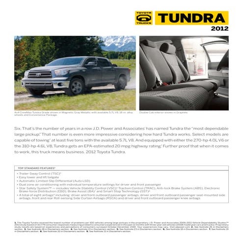 2012 Toyota Tundra - Cabe Toyota | PDF