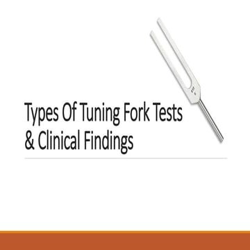Tuning fork and tests | PPT