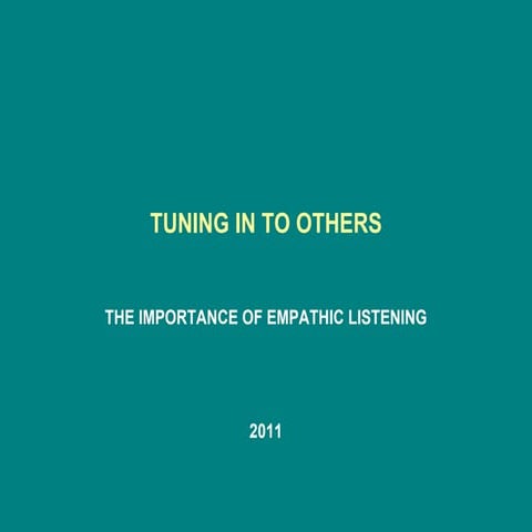 Tuning in to others 2011 | PPTX