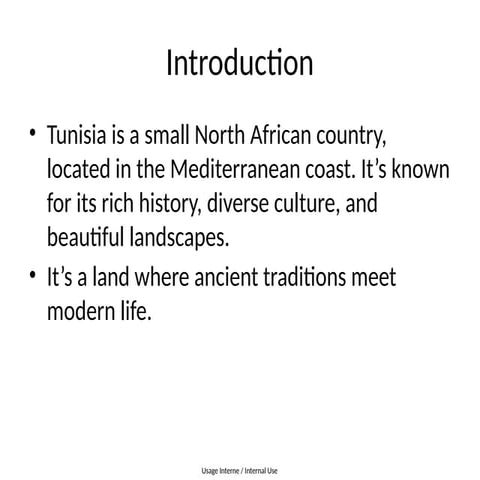 Tunisia, the jewel of the Mediterranean | PPTX