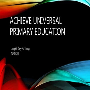 Achieving universal primary education | PPTX