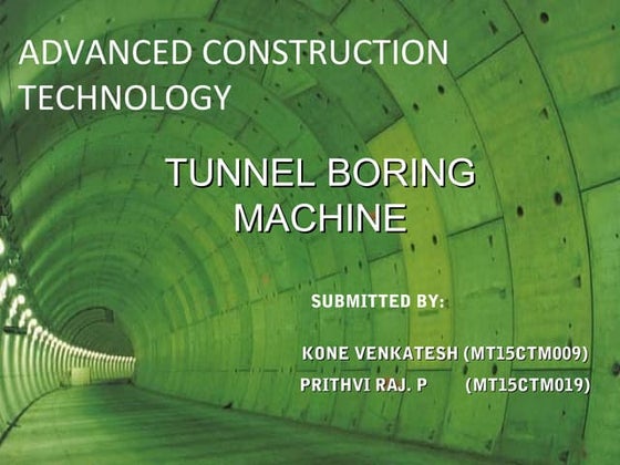 Tunnel Boring Machines (TBM) | PDF