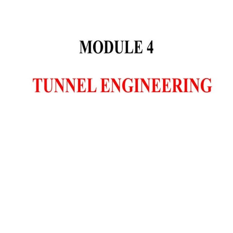 7. TUNNEL ENGINEERING | PPTX
