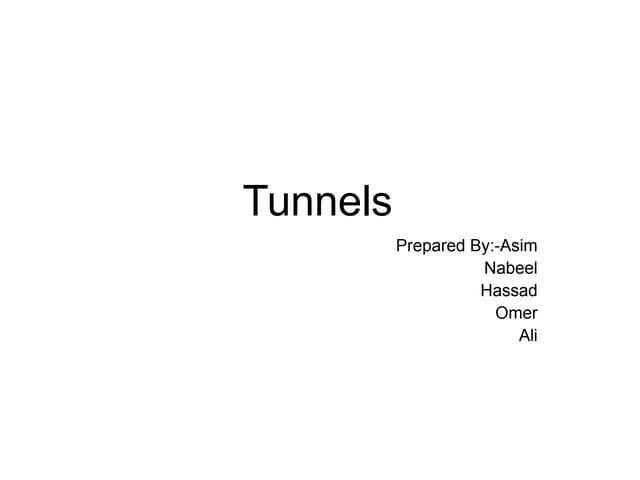 TUNNEL ENGINEERING basics of tunnel types .pdf