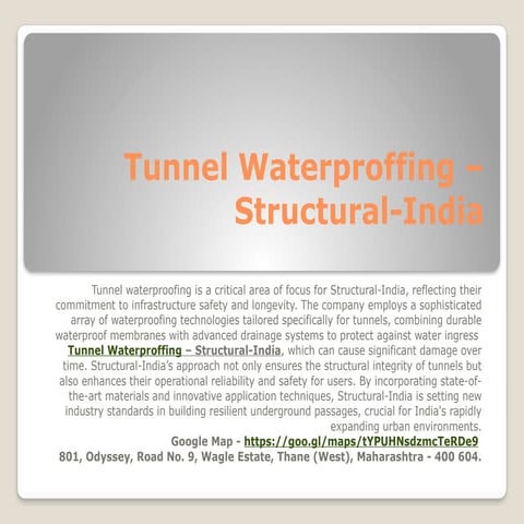 Tunnel Waterproffing – Structural-India.pptx