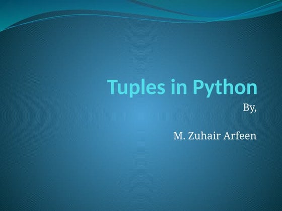 Tuples in Python 2 Object Oriented Programming.pptx