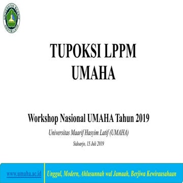 Tupoksi lppm umaha 2019 | PPTX