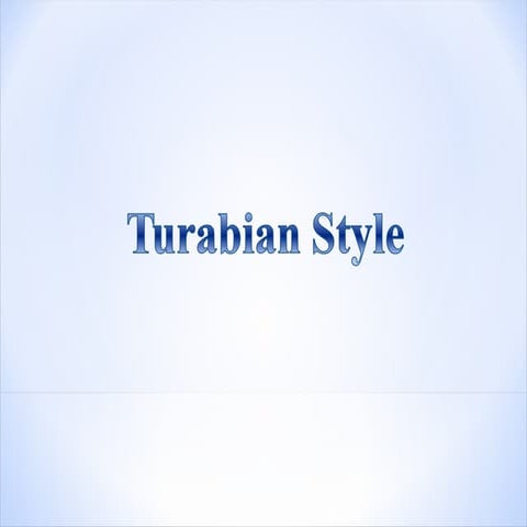 Turabian_Style powerpoint presentation on turabian | PPT