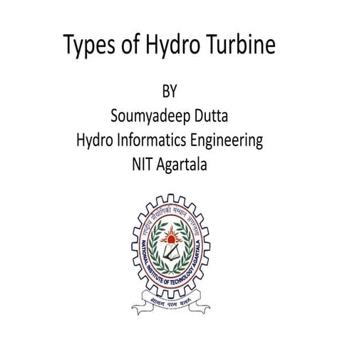 Types of Hydro Turbine | PPTX