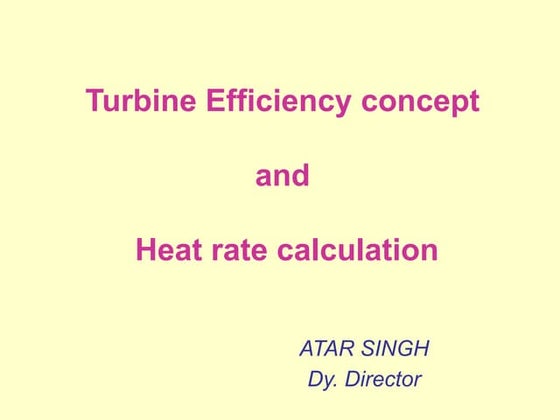 Turbine cycle heat rate calculation | PPT