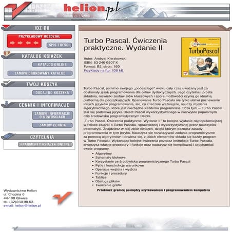 Turbo Pascal. Ćwiczenia praktyczne. Wydanie II | PDF