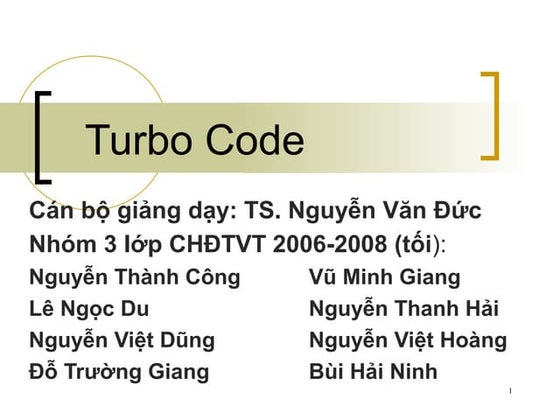 Turbo code | PDF