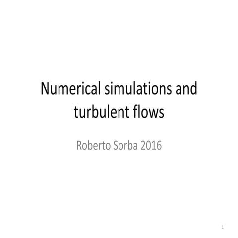 Turbulence numerical modelling | PPTX | Physics | Science