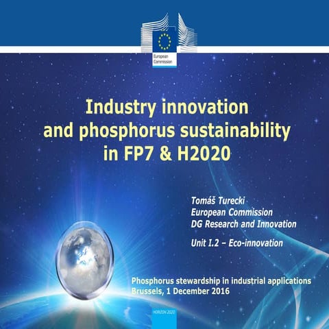 Tomas Turecki – European Commission DG RTD - Industry innovation and ...