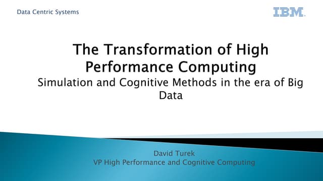 The Transformation Of Hpc Simulation And Cognitive Methods In The Era Of Big Data Ppt