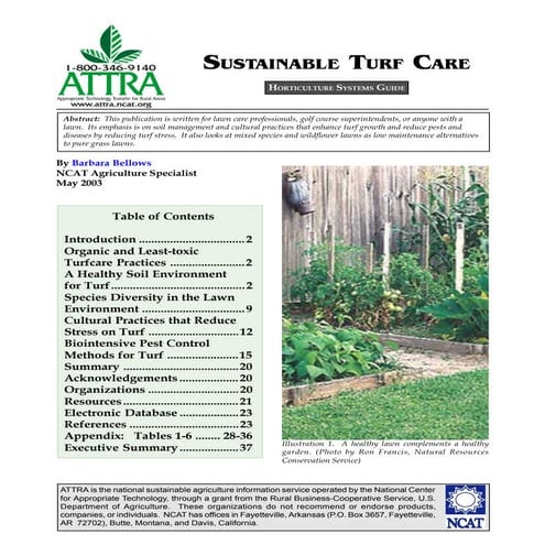 Sustainable Turf Care | PDF