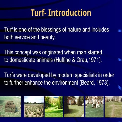Comprehensive Guide to Turf Management and Cultivation Techniques | PPT