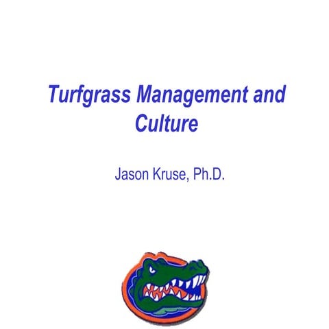 Turfgrass management and culture | PDF