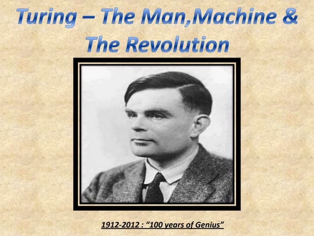Turing revolution presentation(SCIENCE TECHNOLOGY SOCIETY) | PPTX