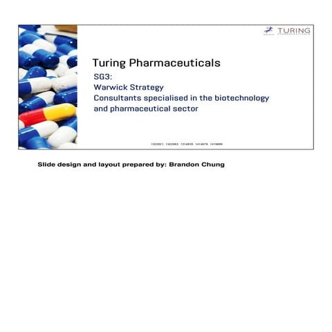 Turing Pharmaceuticals Case Study (Warwick Business School) | PDF