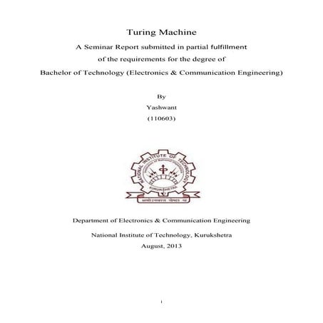 Simulation of Turing Machine | PDF