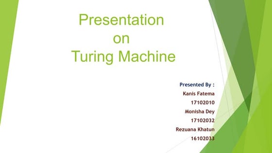 Turing Machine Theory Of Computation Ppt