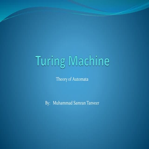 Turing Machine Pptx Programming Languages Computing