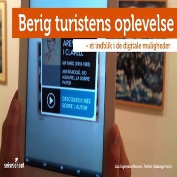 Berig turistens oplevelse gennem digitalt oplevelsesdesign | PDF