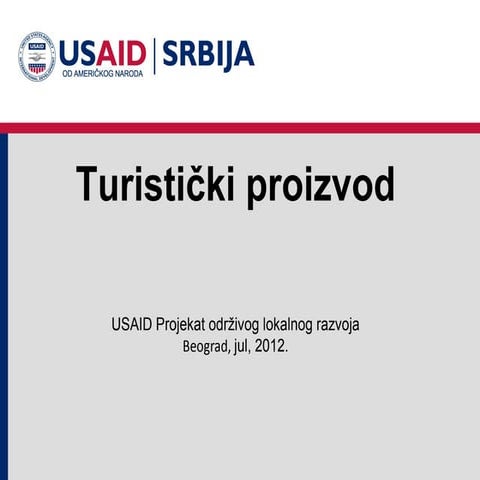 Turistički proizvod | PPT