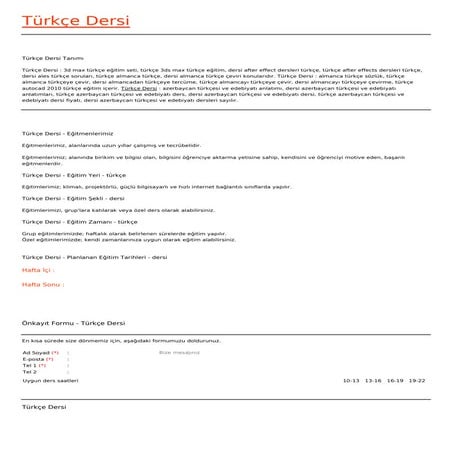 Turkce dersi | PDF
