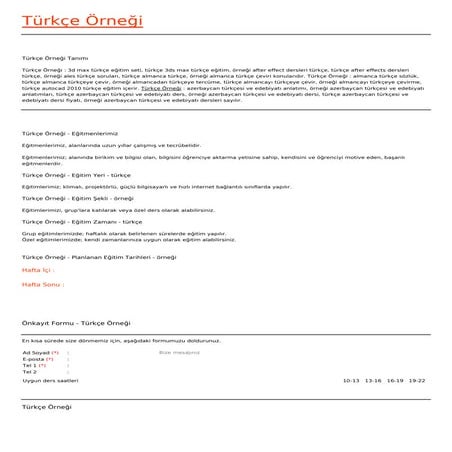 Turkce ornegi | PDF