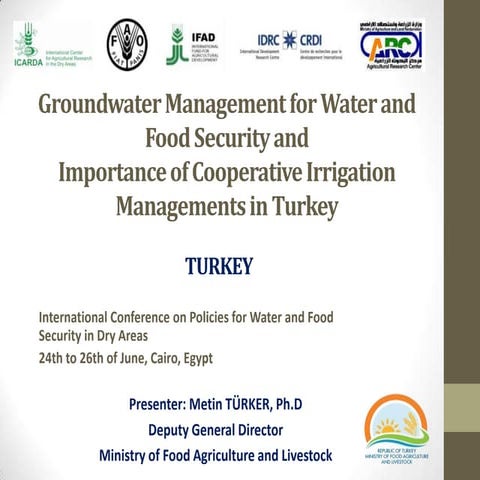 Turkey: Water Management for Water and Food Security | PPTX