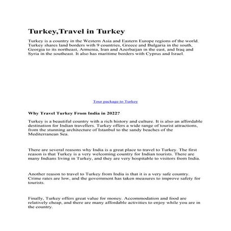 Explore the Best of Turkey with a 7 Days 6 Nights Tour Package (1).pdf