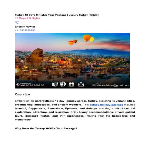 Turkey 10 Days 9 Nights Tour Package _ Luxury Turkey Holiday.pdf