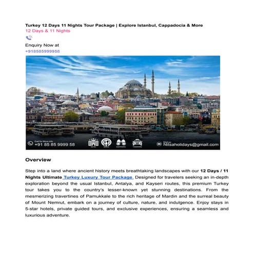 Turkey 12 Days 11 Nights Tour Package _ Explore Istanbul, Cappadocia & More.pdf