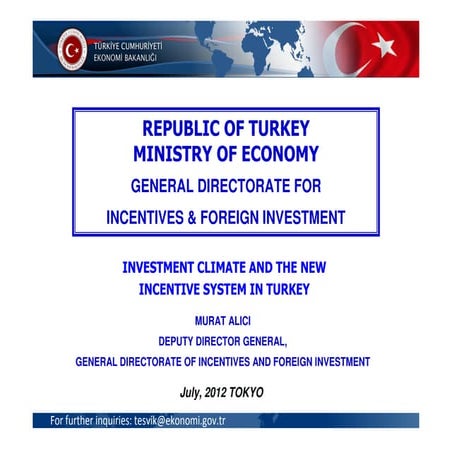 Turkey new inv_incentives_18072012 | PDF | Government Support and ...