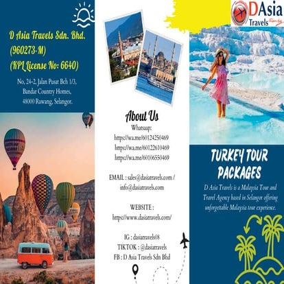 Turkey Tour Packages - D Asia Travels | PDF | Asia Travel | Travel ...