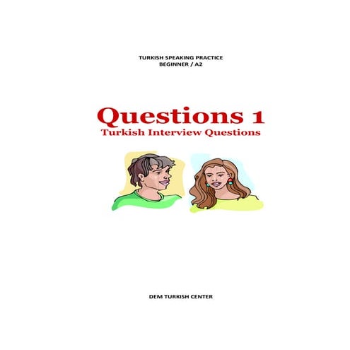 Turkish questions-1-beginner-a2-sample | PDF