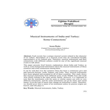 Turkish And Indian Musical Instruments | PDF