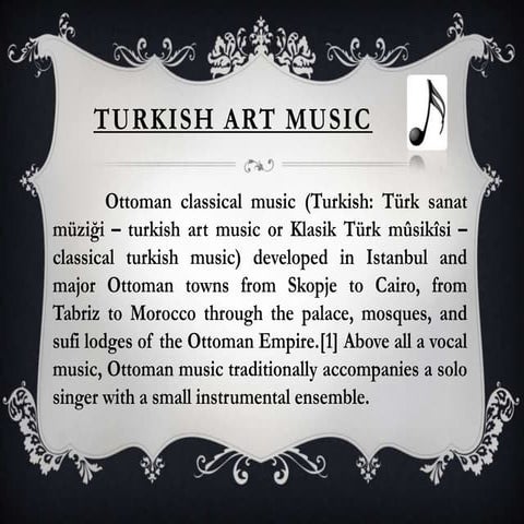 Turkish classical art music | PPT