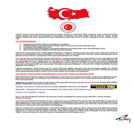 Turkish immigration requirements | PDF