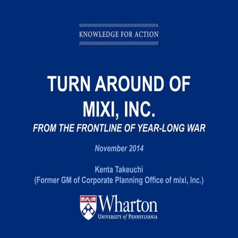 Turnaround of mixi, inc | PDF