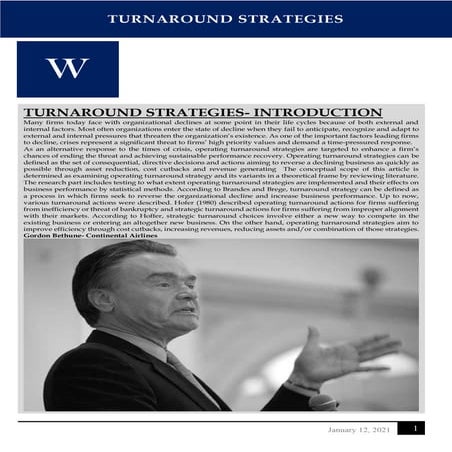 Turnaround Strategies | PDF