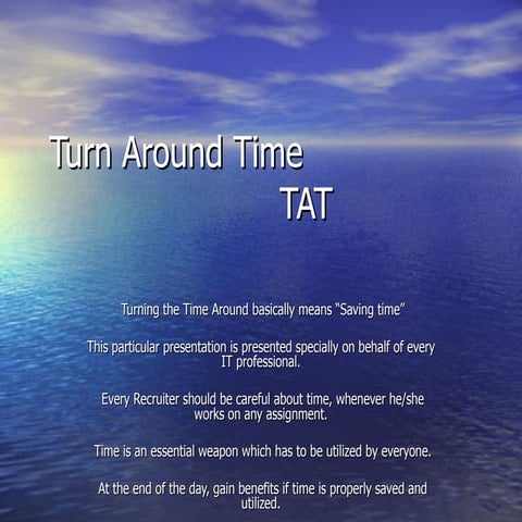 Turn Around Time | PPT
