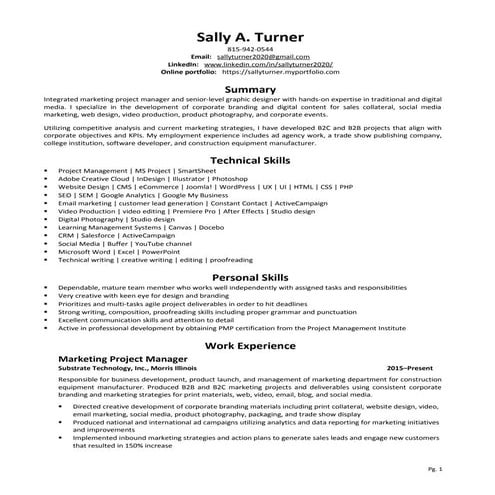 Sally Turner resume | DOC