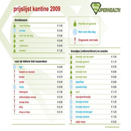 Turner Superhealth Prijslijst | PPT