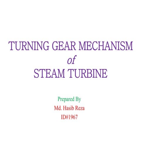 Turning gear mechanism | PPSX