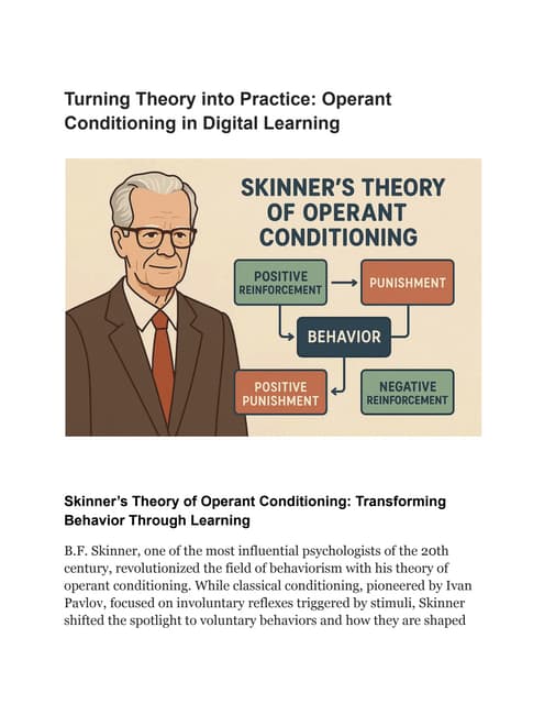 Mastering Behavior Change_ Skinner’s Operant Conditioning in Corporate ...